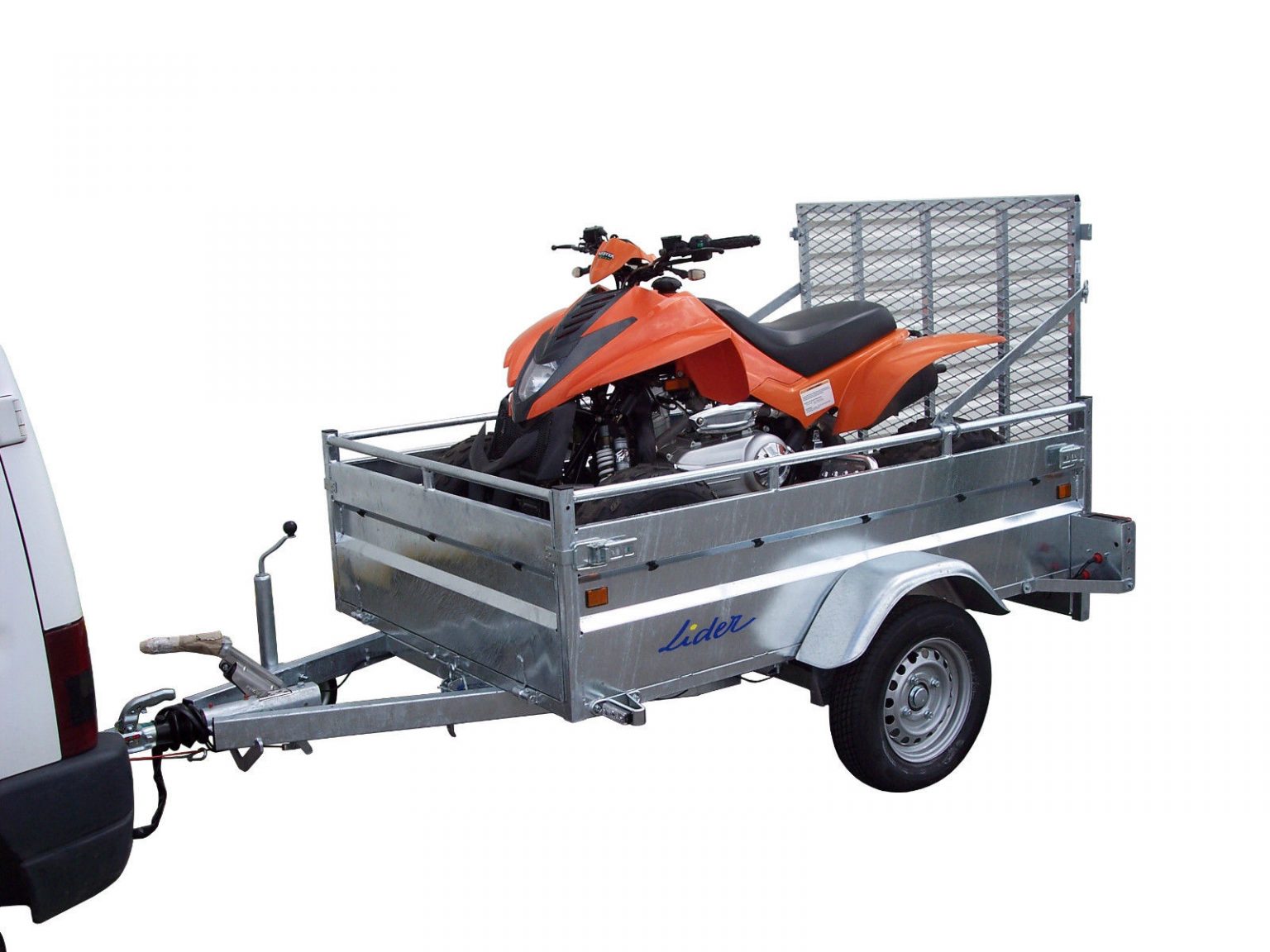 Lider Robust Trailer 34392 Braked 1300kg gw 253 x 134 x 50cm bed + Ramp ...